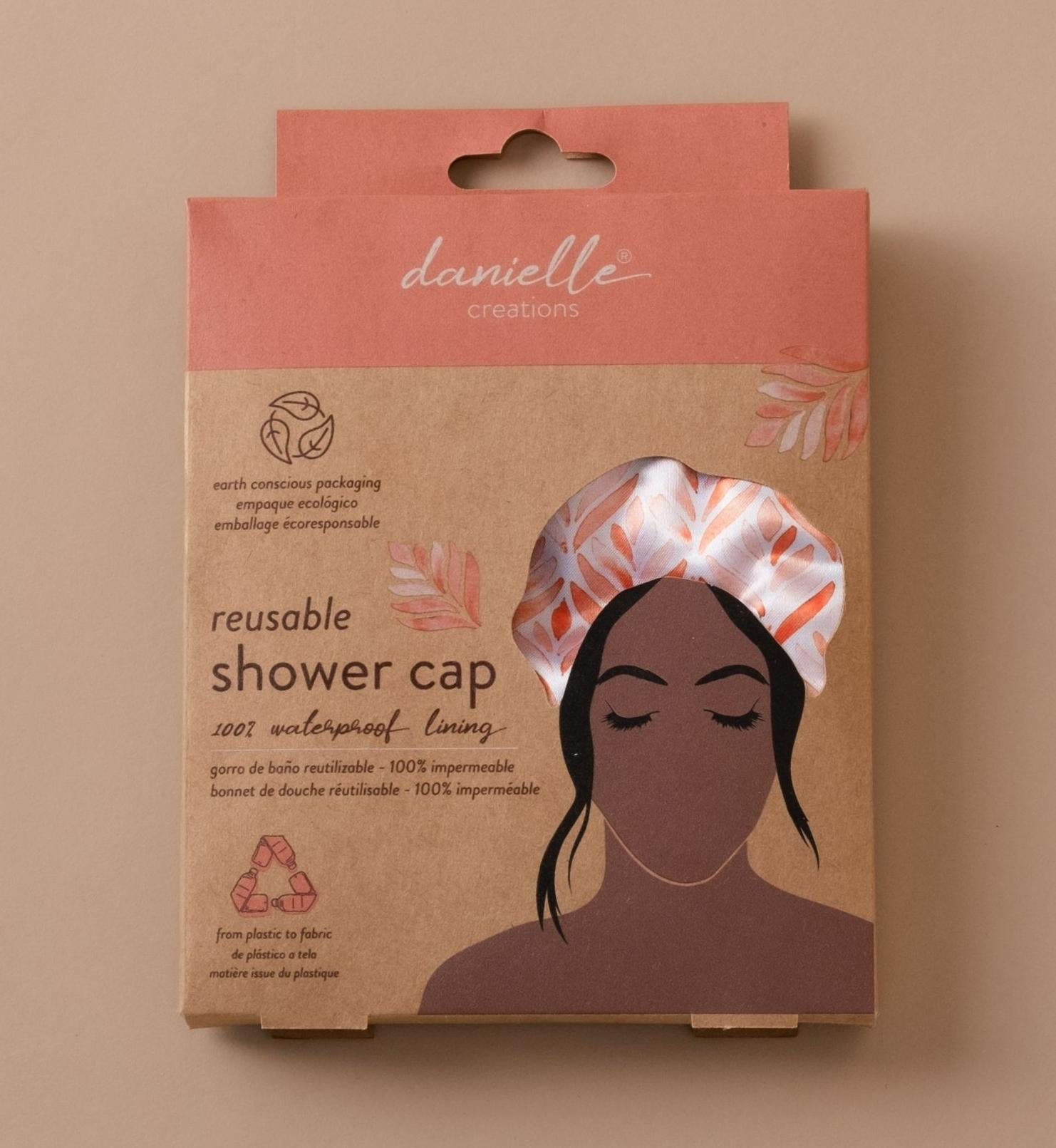 Danielle Creations Eco Shower Cap, Pink Leaf, Adult Sized - Walmart.com