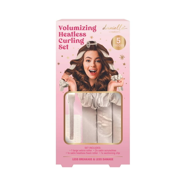 Danielle Creations Heatless Satin Hair Curler Set 5PC - Walmart.com