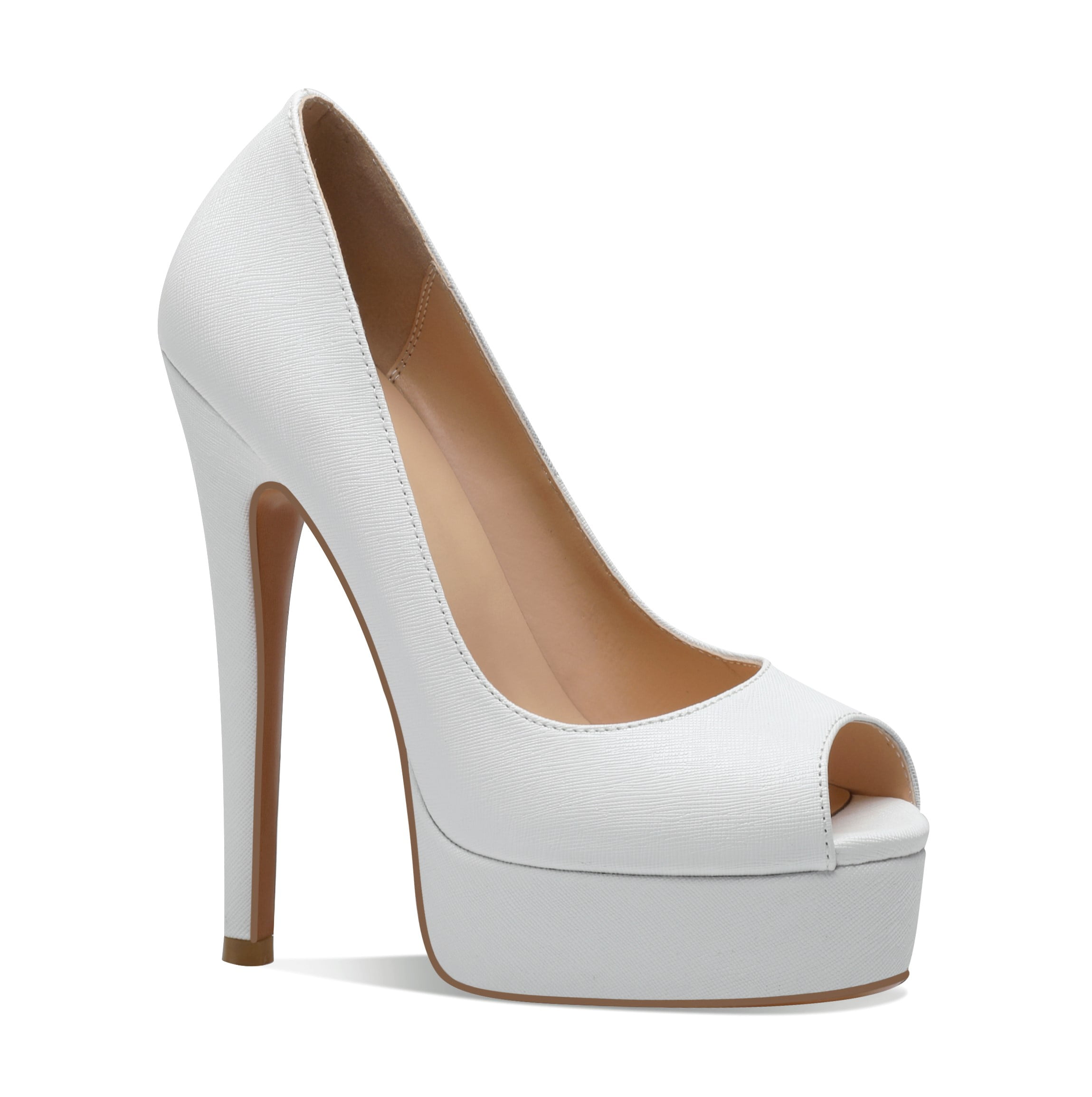 Danielle - Women's Classy & Elegant Peep Toe Pumps with 6" Stiletto ...