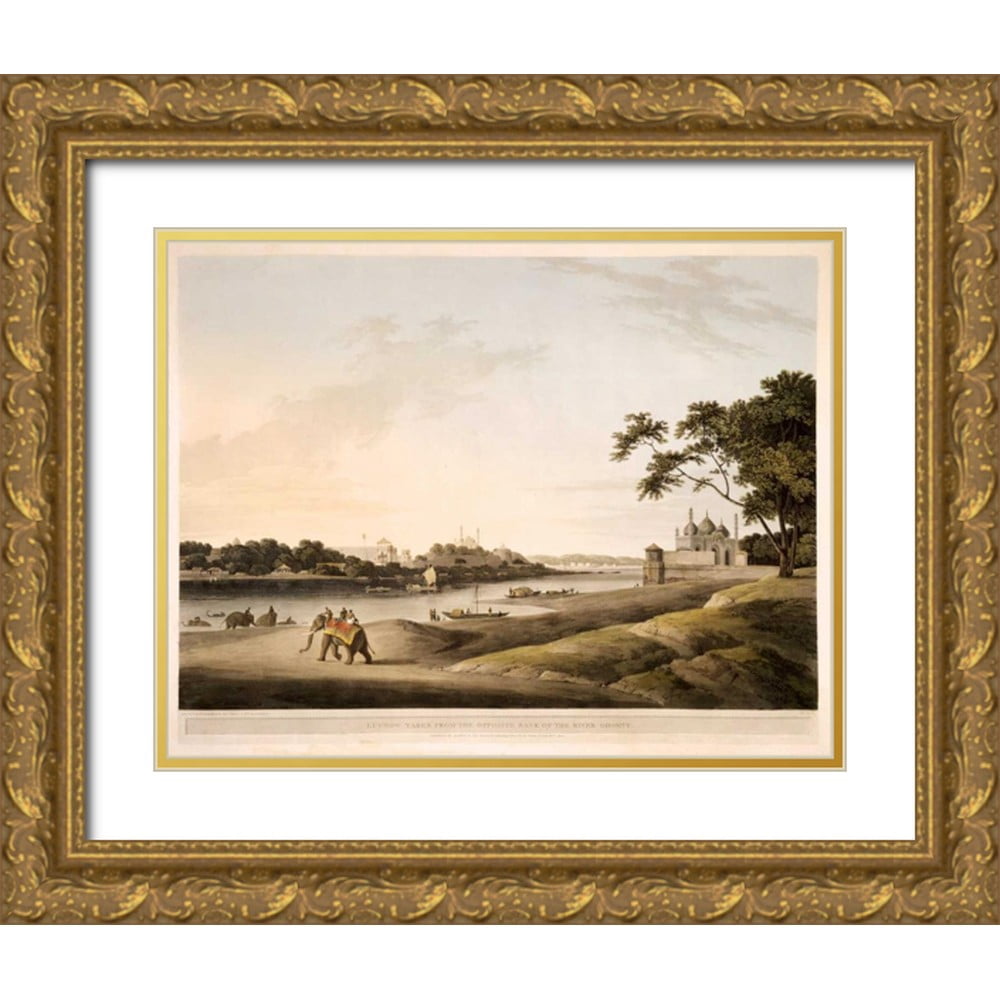 Daniells,Thomas and Wm 14x12 Gold Ornate Wood Framed with Double ...