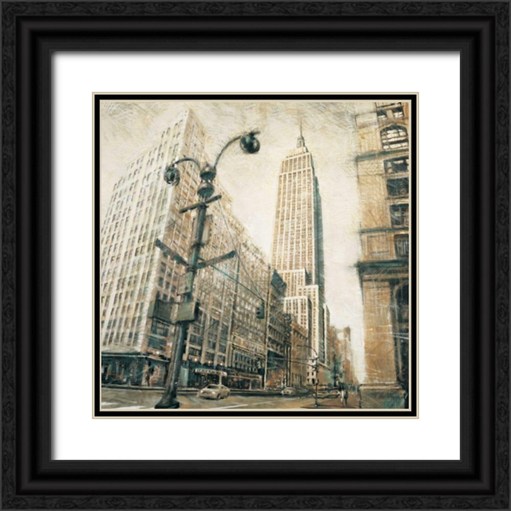 Daniels, Matthew 26x26 Black Ornate Wood Framed with Double Matting ...