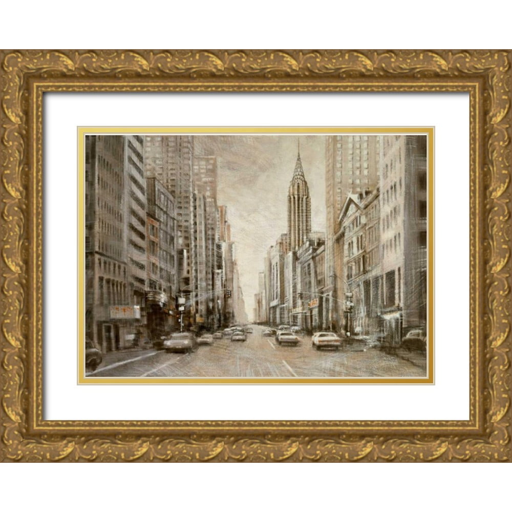 Daniels, Matthew 32x24 Gold Ornate Wood Framed with Double Matting ...