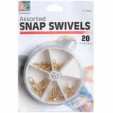 Danielson Snap Swivel Fishing Tackle in Dial Box, Brass, 20-pack ...
