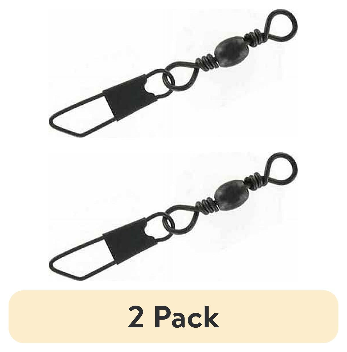 (2 pack) Danielson Solid Brass Barrel Swivels w/ Safety Snaps Fishing ...
