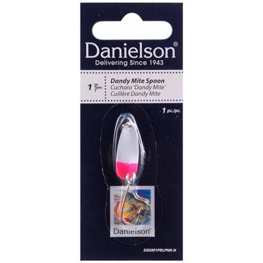 Danielson Dandy Mite Trolling Spoon Freshwater Trout Fishing Lure, Pink ...