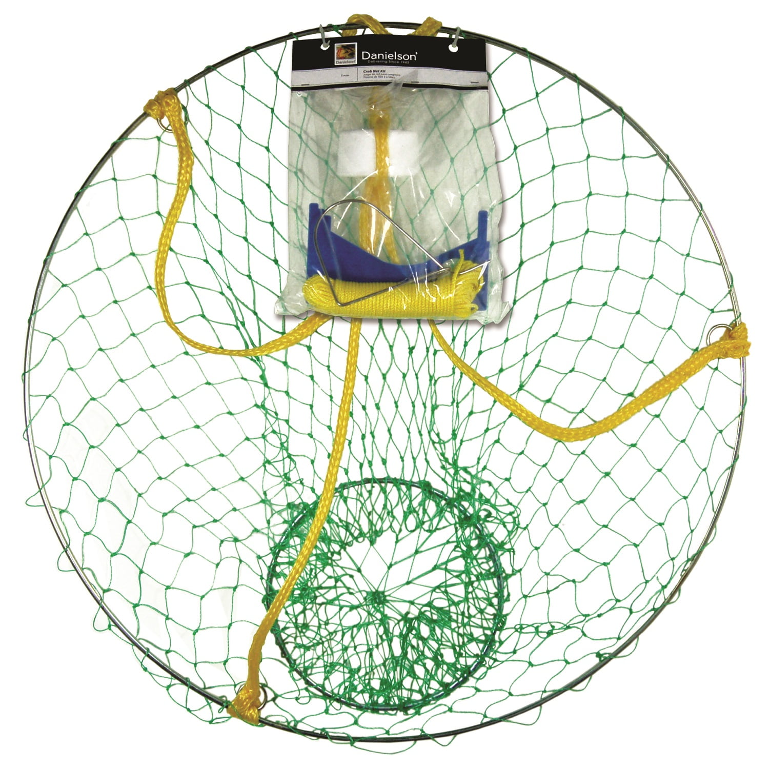 Danielson Crab Fishing Net Kit with Bait Pin and 48ft Retrieval Line ...