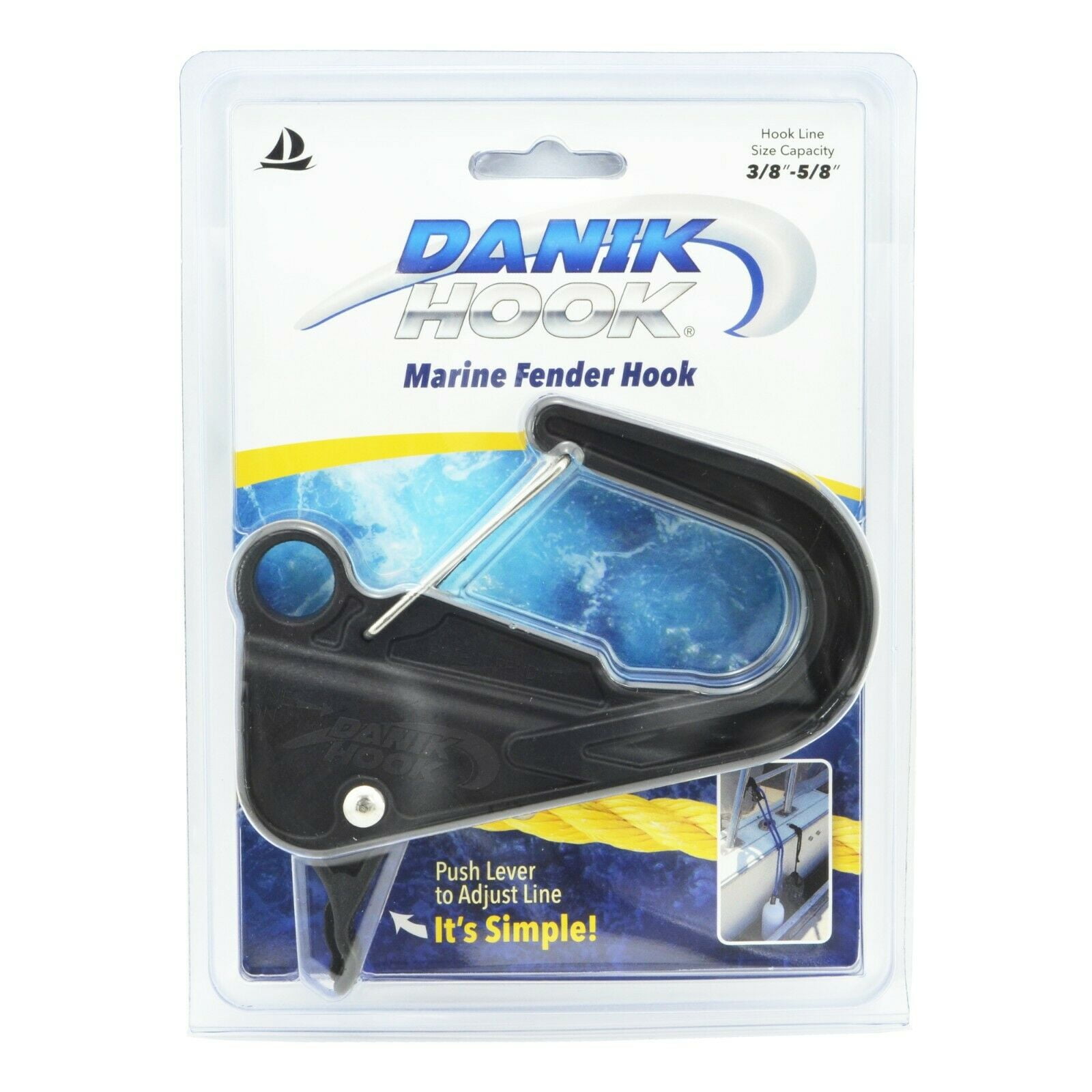 Danik Hook Adjustable Line Length Marine Fender Hook Ã¢â‚¬â€œ 3/8Ã¢â‚¬ ...