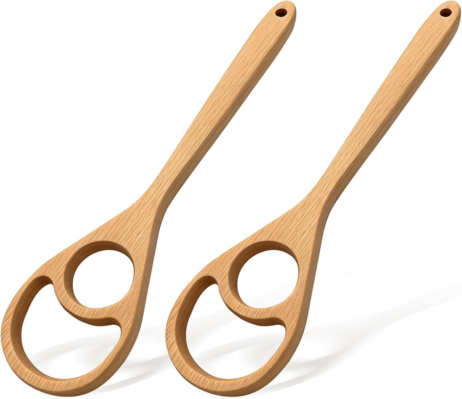 Danish Dough Whisk - 12.6" Solid Beech Wood Bread Whisk for Batter ...