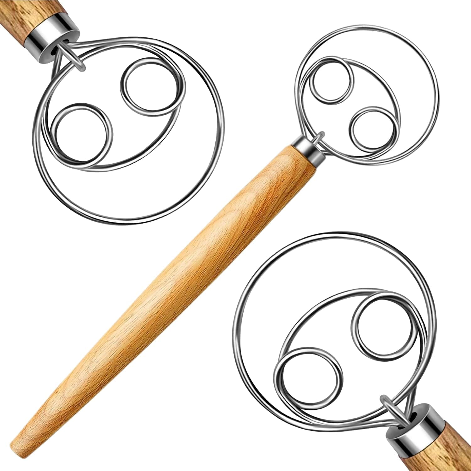 Danish Dough Whisk Stainless Steel Dough Hook Dutch Whisk for Sourdough ...