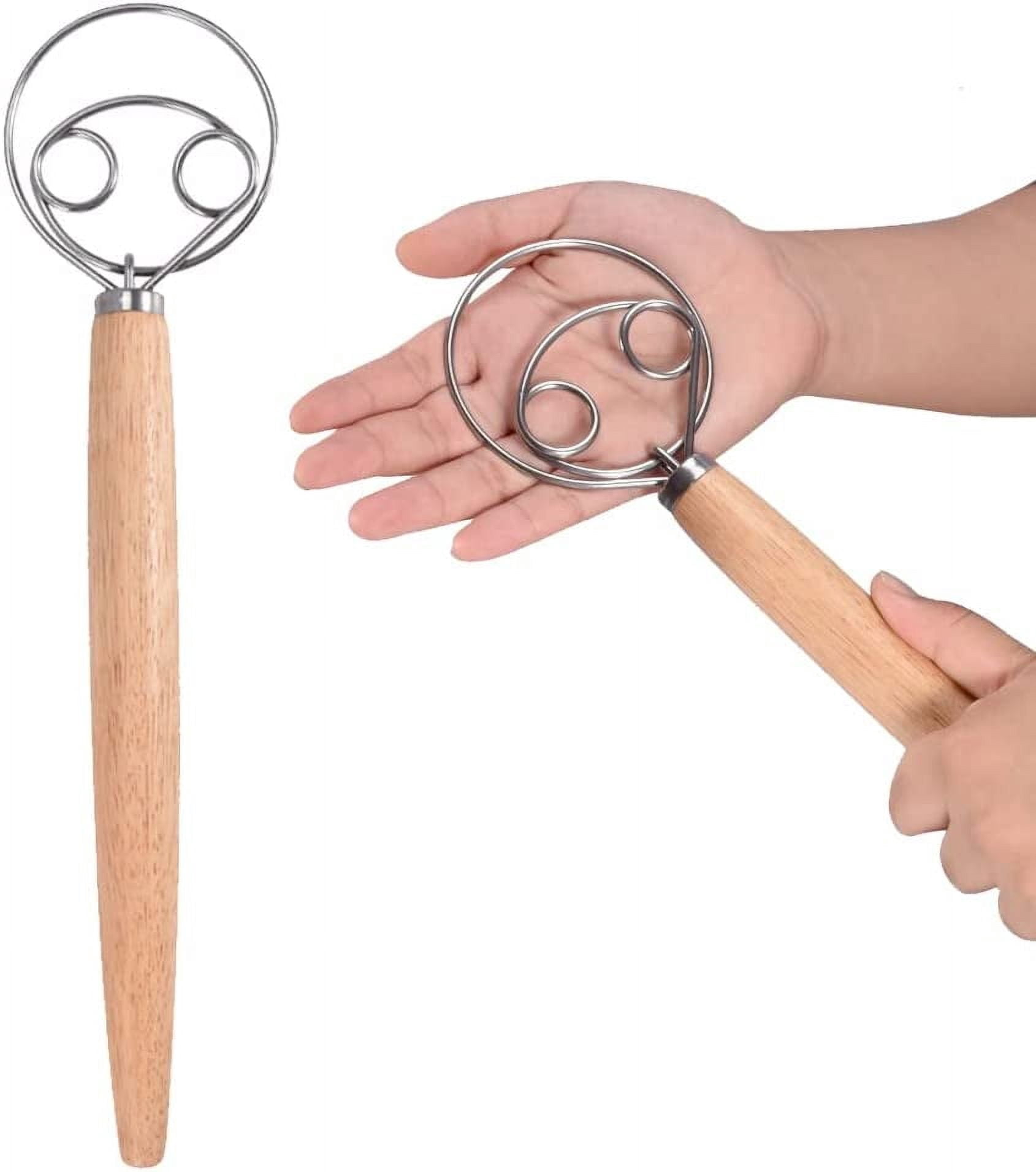 Danish Dough Whisk Stainless Steel Dutch Style Bread Dough Hand Mixer ...