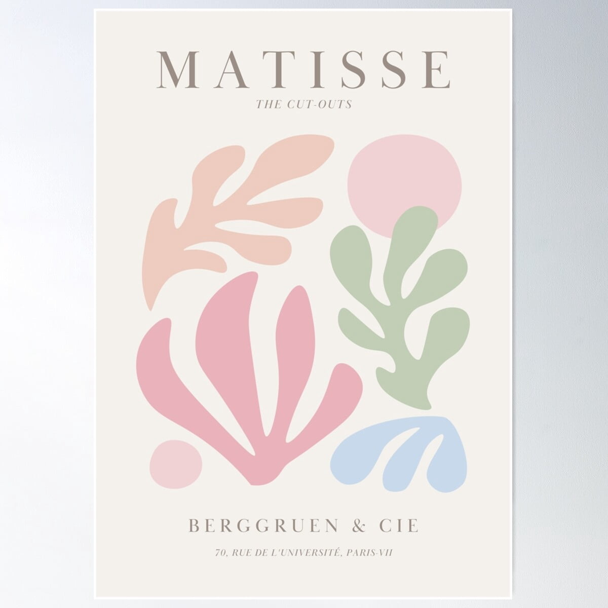 Danish Pastel Matisse Poster Pastel Art Matisse Leaf Flower Abstract ...