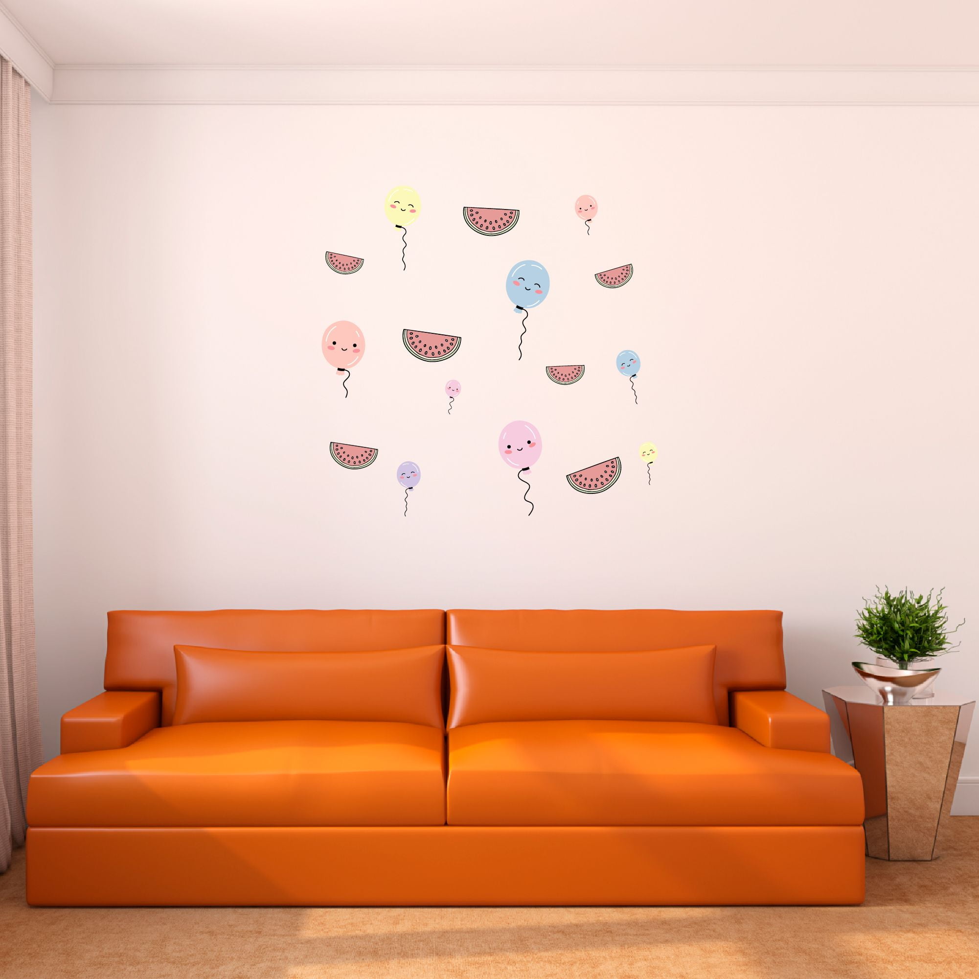 Danish Pastel Wall Decal Aesthetic Pastel Coloured Peace Sign with ...