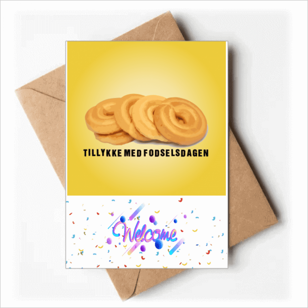 Danish Specialty Cookie Blessing Text Welcome Back Greeting Cards ...
