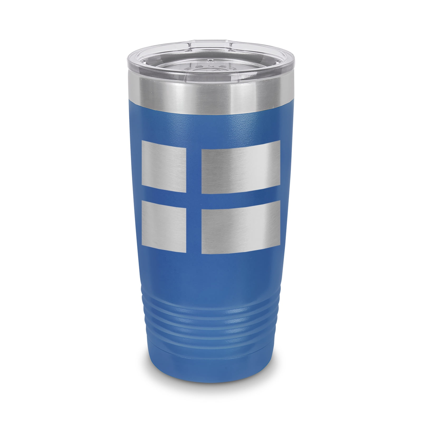 Danmark Flag Tumbler 20 oz - Laser Engraved w/ Clear Lid - Stainless ...