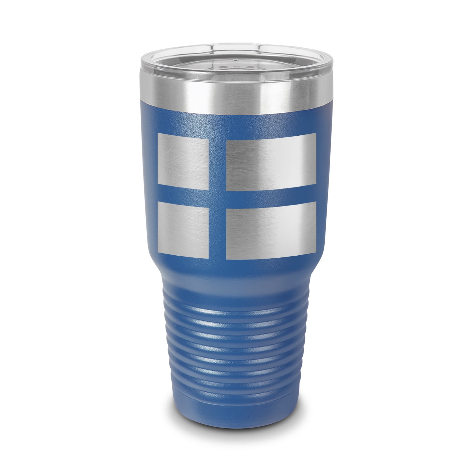 Danmark Flag Tumbler 30 oz - Laser Engraved w/ Clear Lid - Stainless ...