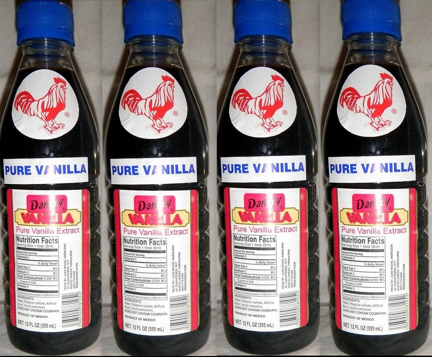 Danncy Dark Pure Mexican Vanilla Extract From Mexico 12oz Each 4X ...