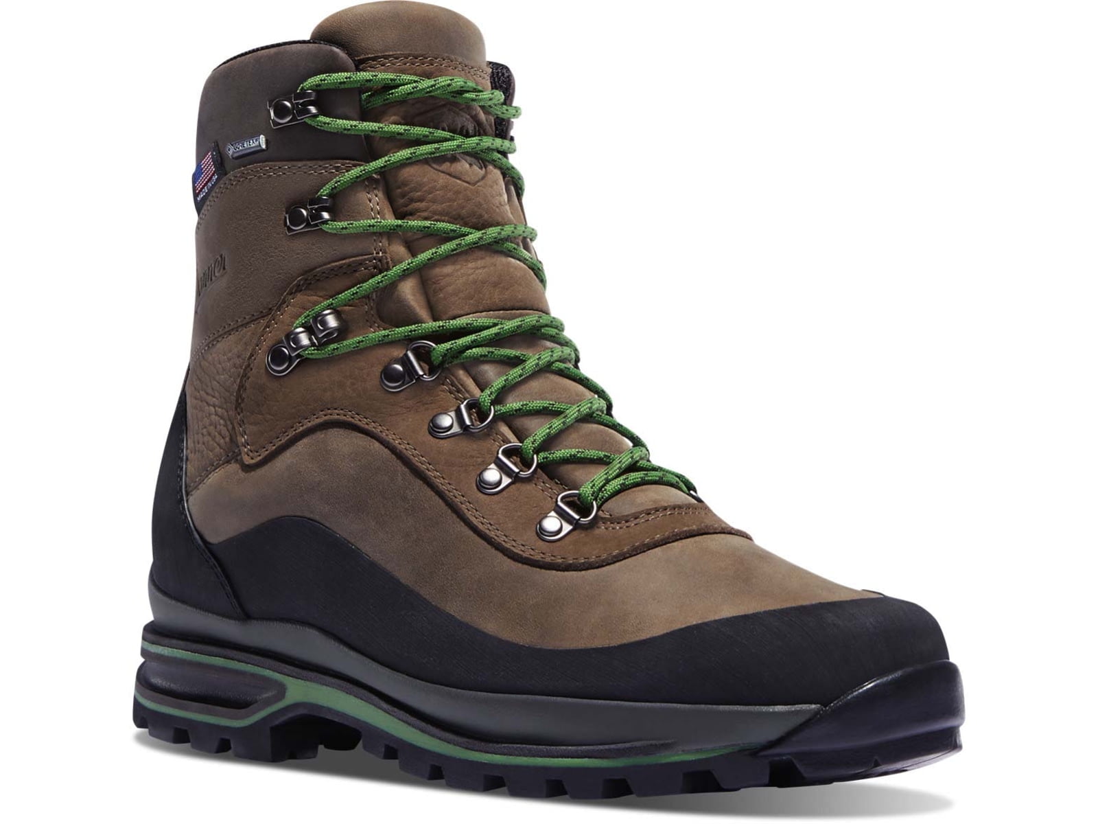 Danner Crag Rat USA 7in Hiking Shoes - Men's, Brown/Green, 10 US ...