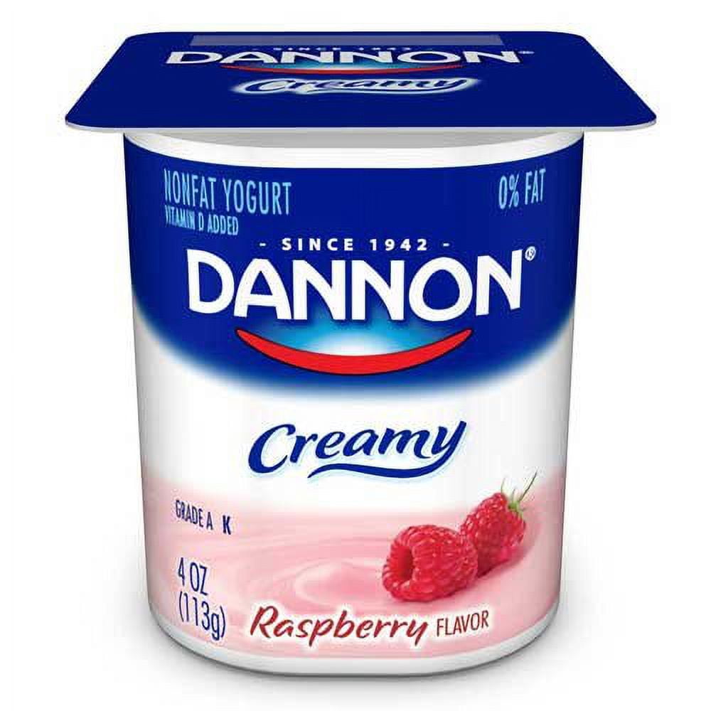 Dannon Creamy Raspberry and Cherry Twin Pack Yogurt, 4 Ounce -- 48 per ...