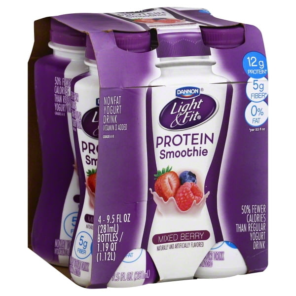 Dannon Light & Fit Mixed Berry Protein Shakes, 10 Fl Oz., 4 Count ...