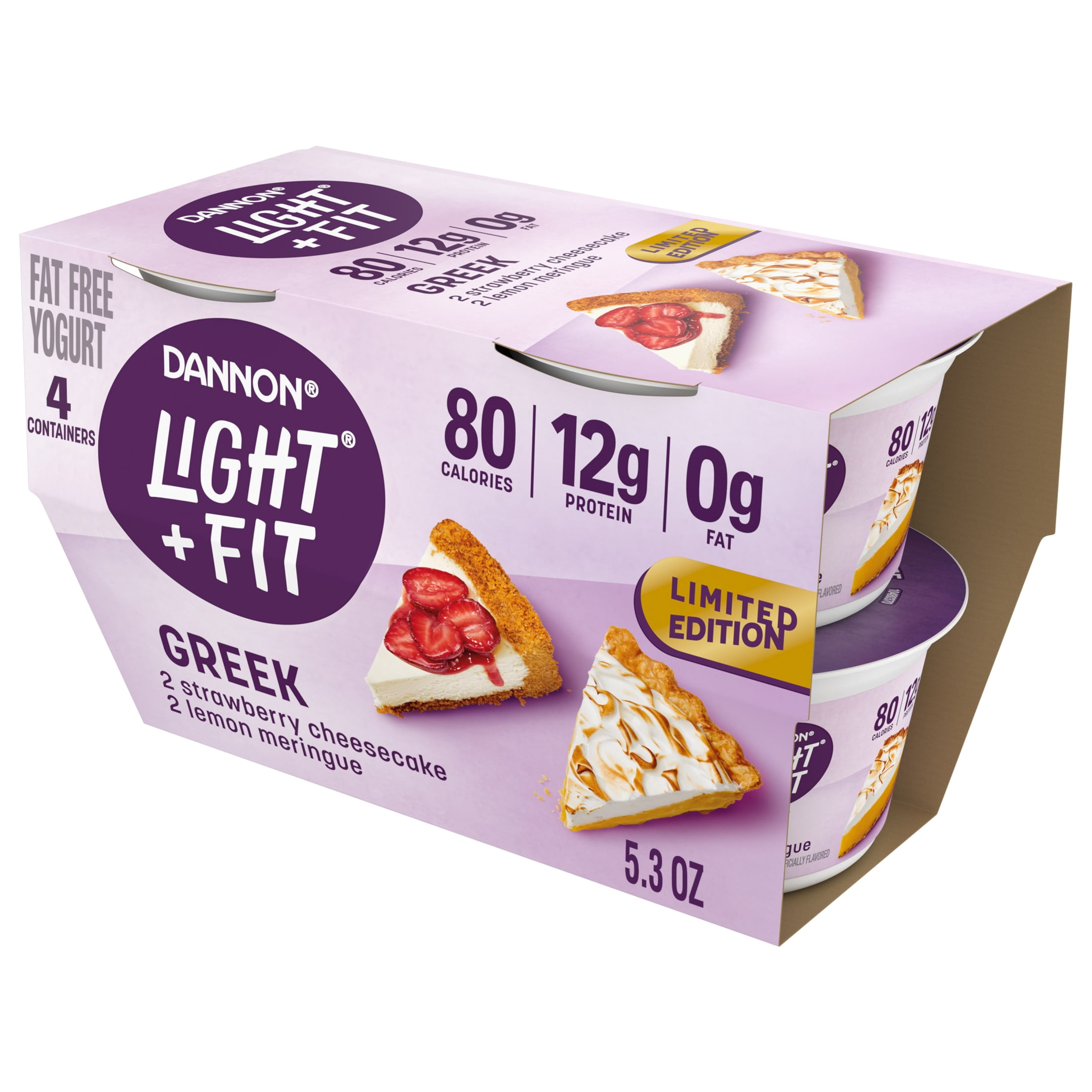 Dannon Light + Fit Strawberry Cheesecake and Lemon Meringue Flavored ...