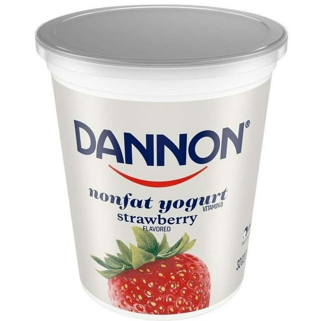 Dannon Strawberry Nonfat Yogurt, 32 Ounce -- 6 per case. - Walmart.com