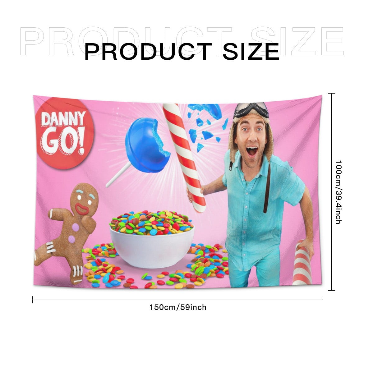 Danny Banner Tapestry Backdrop 5x3ft Party Supplies Wall Decor Birthday ...