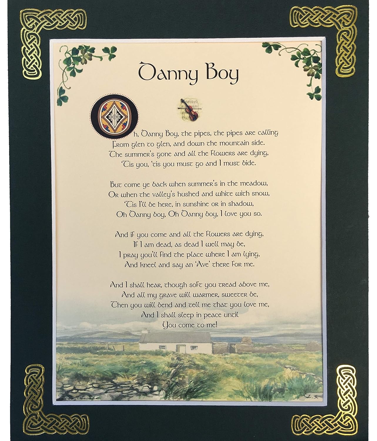 Danny Boy - 8x10 Print with Green Matting - Walmart.com