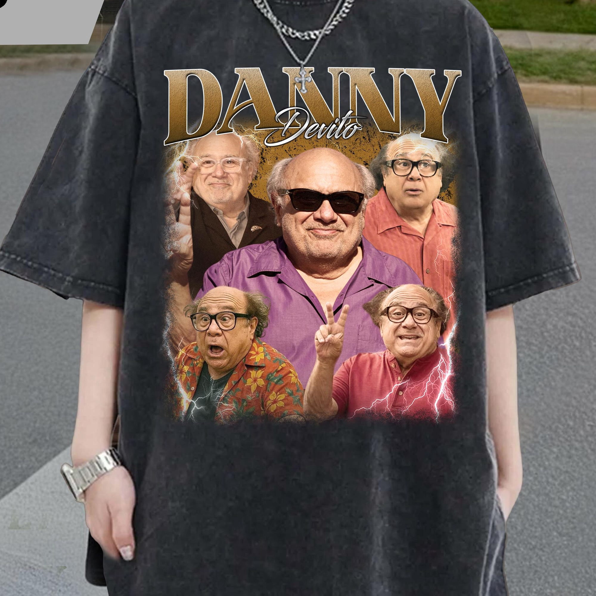 Danny DeVito Vintage Style T-Shirt - Unisex Retro Tee with Bold Collage ...
