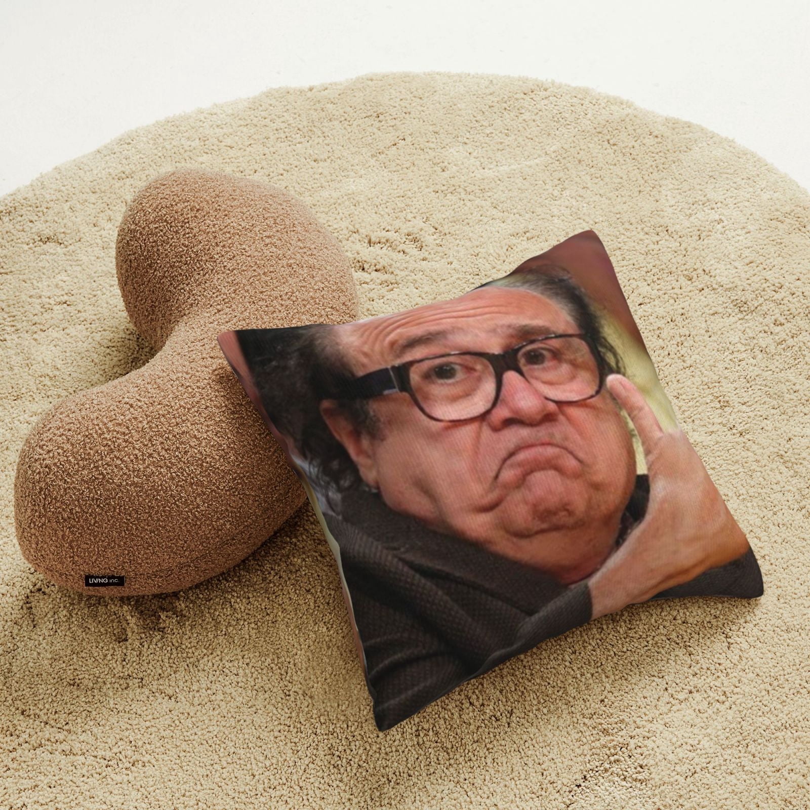 Danny Devito Approves Throw Pillow Covers 18"X18" Funny Meme Pillows ...