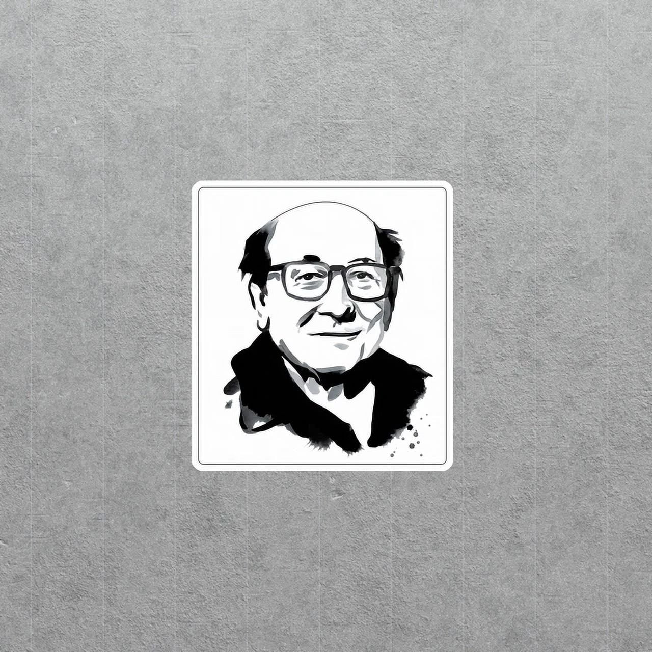 Danny Devito Portrait Sticker - Black & White Minimalist Art Decalphone ...