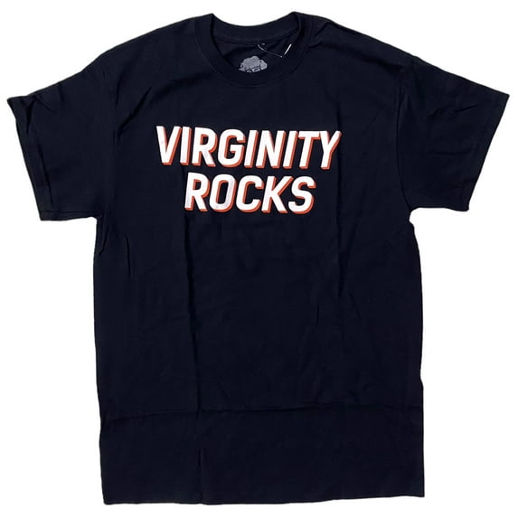 Danny Duncan Men's Virginity Rocks Graphic Tee, Black, Medium, 100% ...