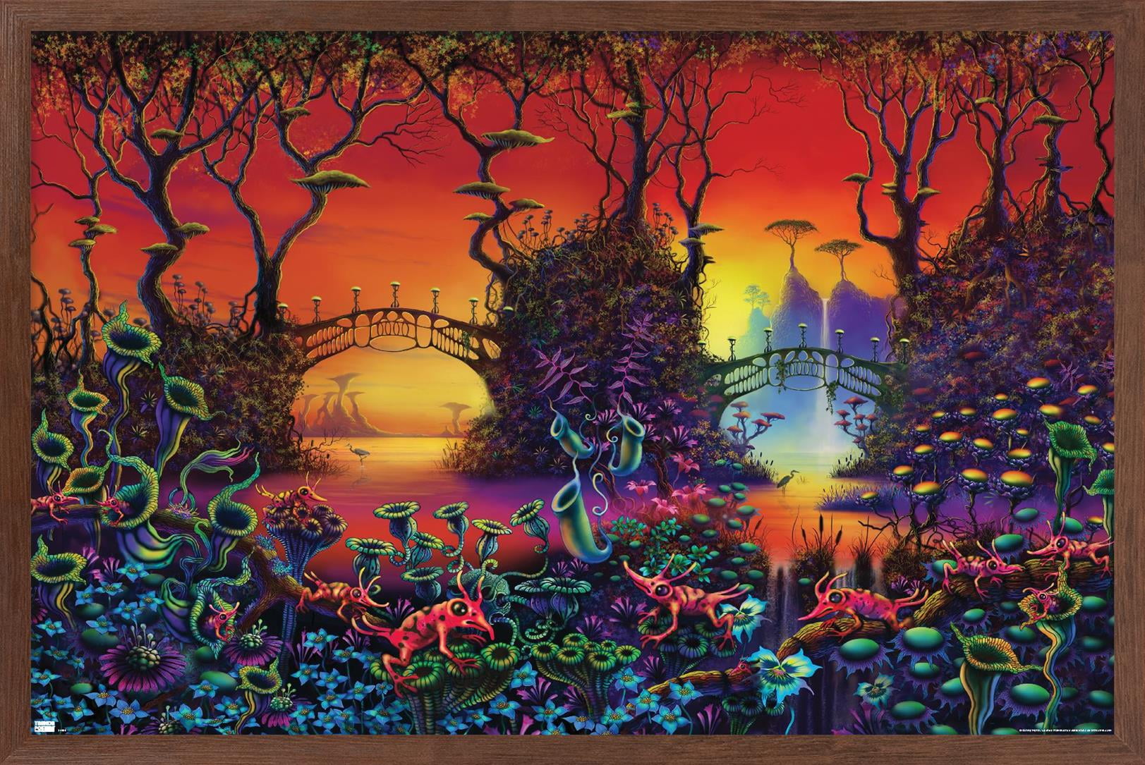 Danny Flynn - Red Jungle Wall Poster, 22.375" x 34" Framed - Walmart.com