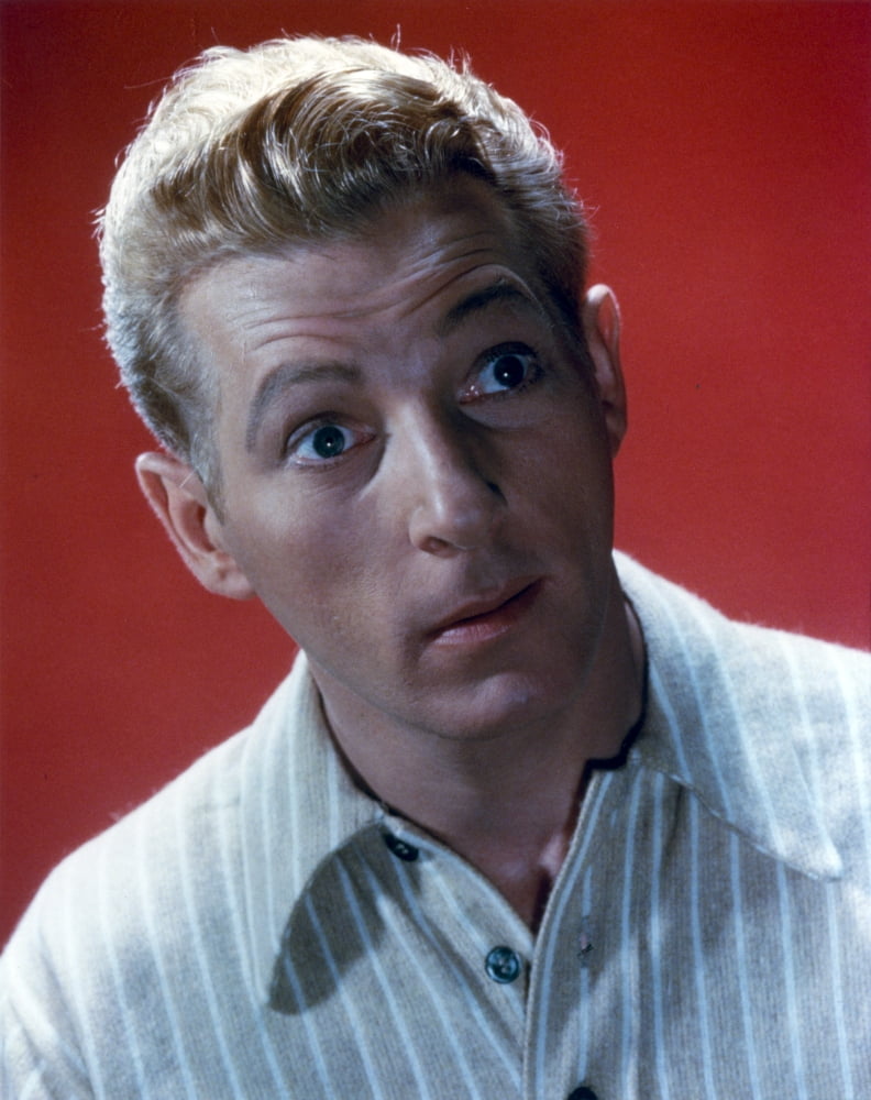 Danny Kaye Close Up Portrait wearing Stripe Polo Shirt in Red ...