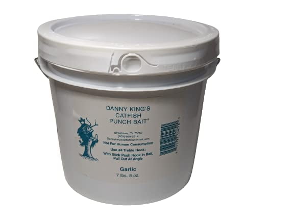 Danny King Catfish Punch Bait Garlic Gallon Bucket Fishing Hook Treble ...