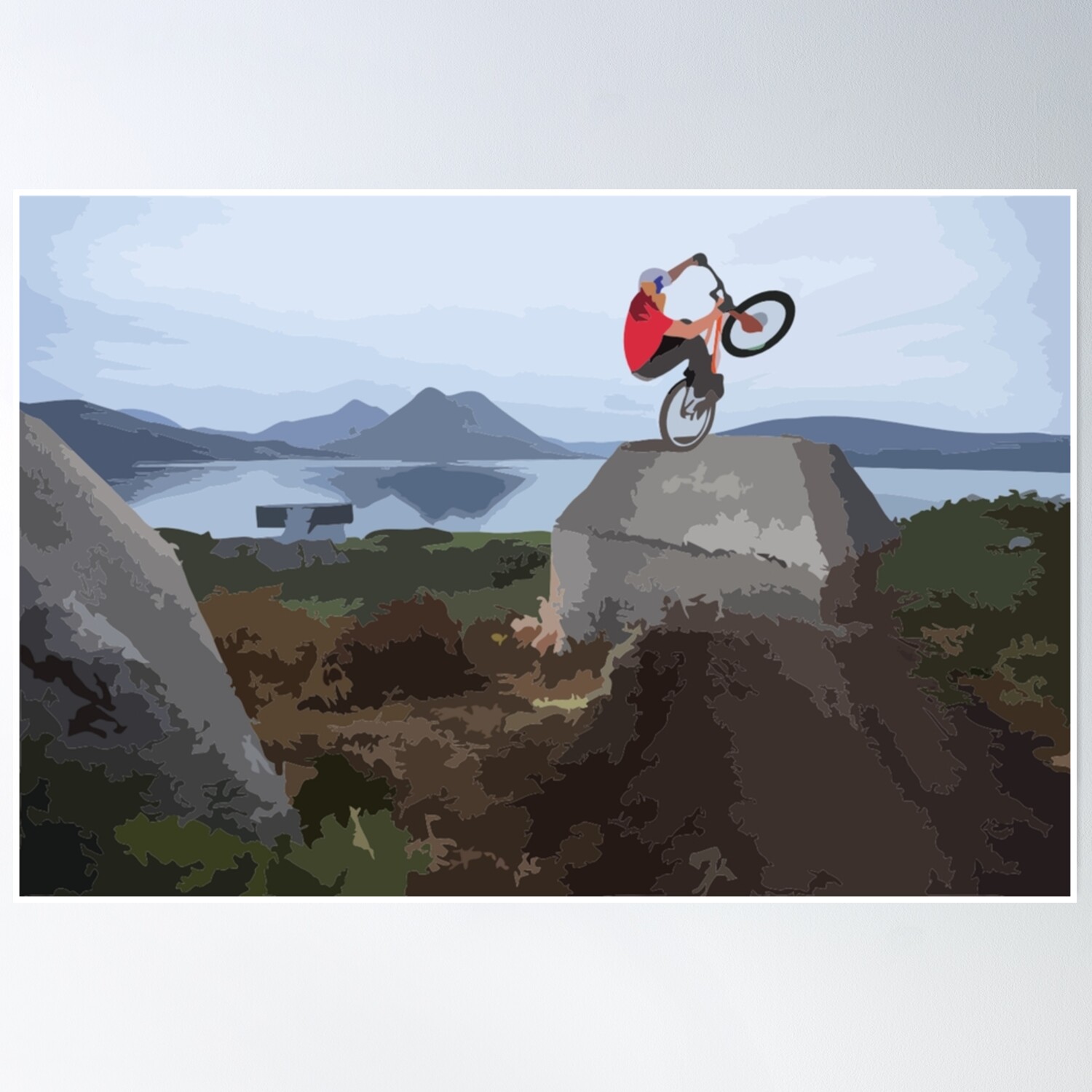 Danny Macaskill Painting Poster Wall Art, Modern Wall Decor, 24x36 ...