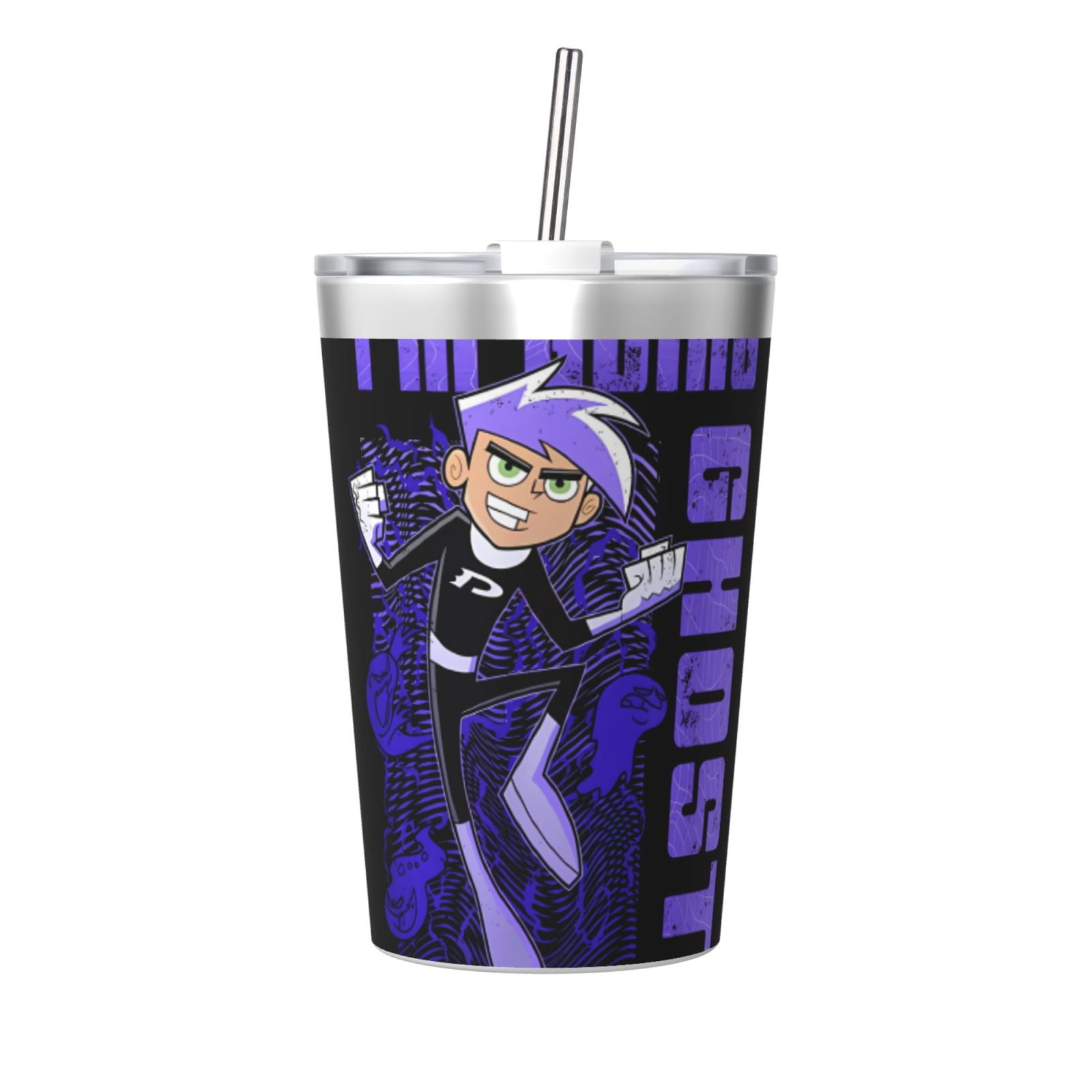 Danny Phantom Coffee Insulated Tumbler Mug Straw Cup Insulated Kettle ...