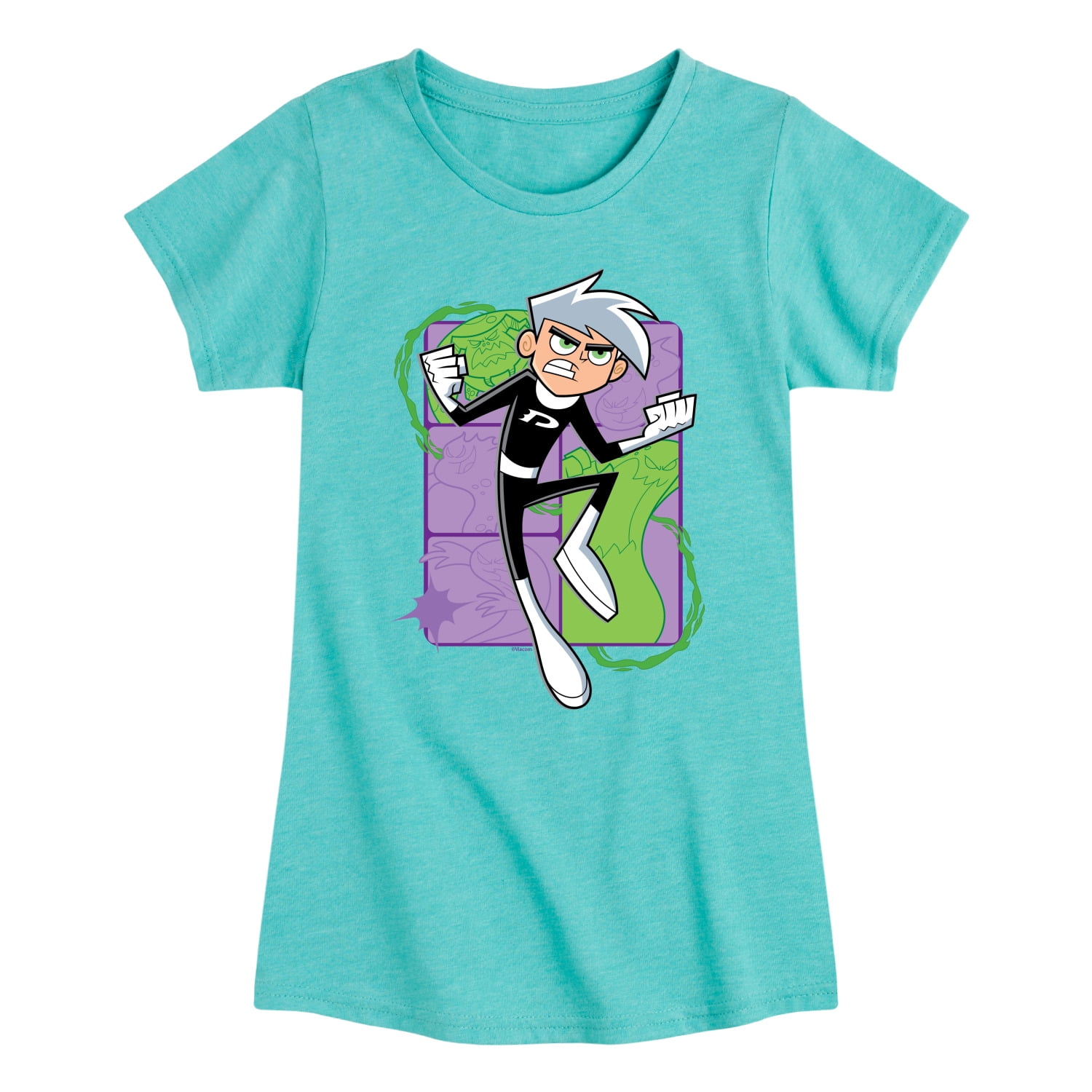 Danny Phantom - Danny Phantom Jumping - Girls Fitted Short Sleeve ...