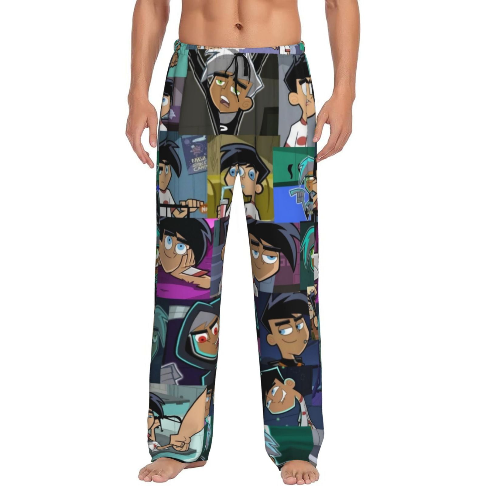 Danny Phantom Men's Pajama Pants, Soft All Over Print Casual Drawstring ...