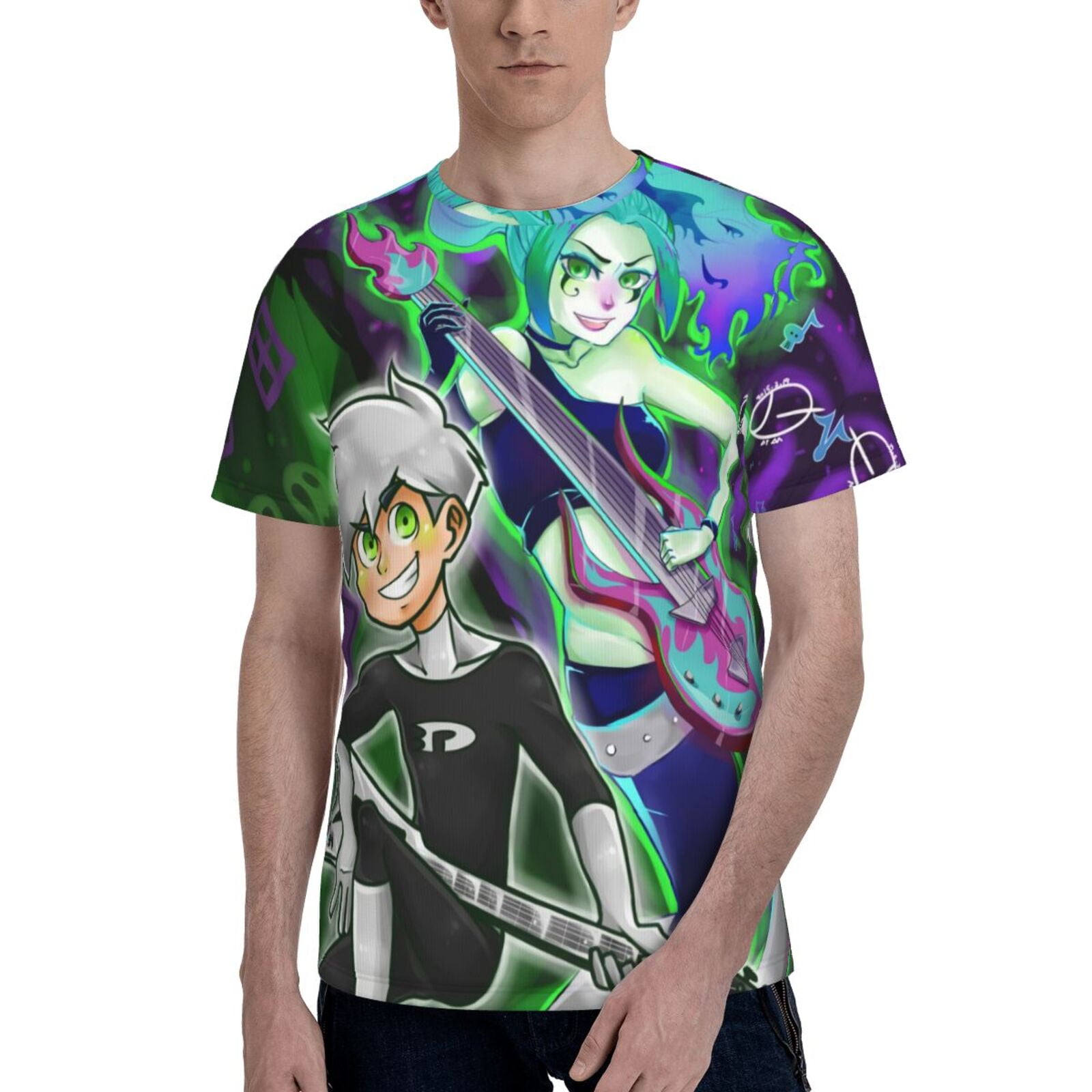 Danny Phantom Men's T Shirt 3D Graphic Hip Hop Unisex Tees Tops Casual ...