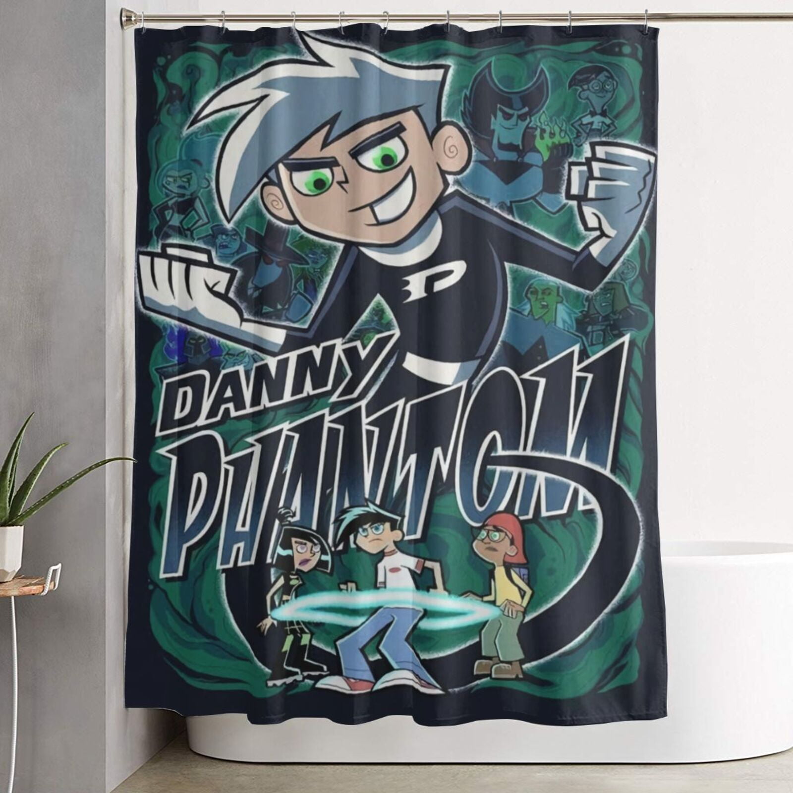 Danny Phantom Shower Curtain, Bathroom Bathtub Decor Curtain for Girls ...