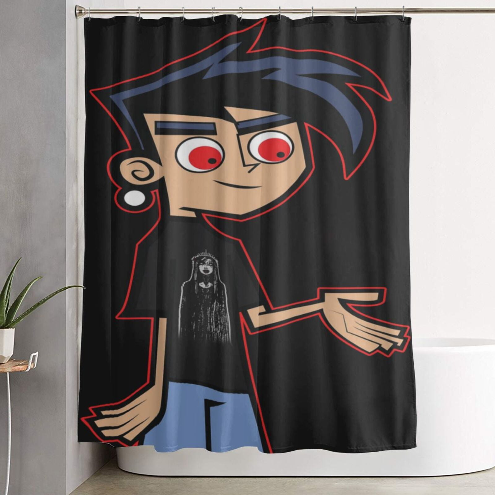Danny Phantom Shower Curtain, Bathroom Bathtub Decor Curtain for Girls ...