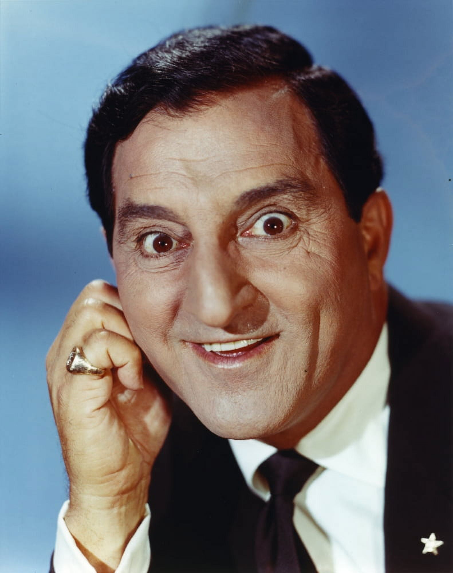 Danny Thomas Posed in Blue Background Photo Print (24 x 30) - Walmart.com