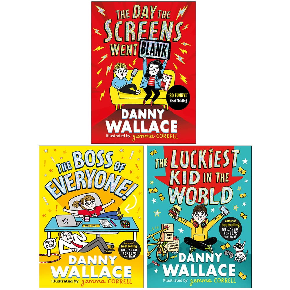 Danny Wallace Collection 3 Books Set (The Day the Screens Went Blank, The Boss of Everyone, The ...