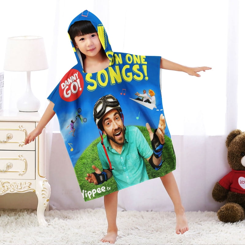 Danny go Hooded Beach Towel Poncho for Kid Girls Toddlers Boys Bath ...
