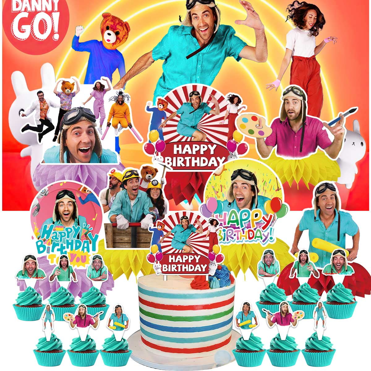 Danny go Party Supplies Honeycomb Centerpieces Table Toppers ...