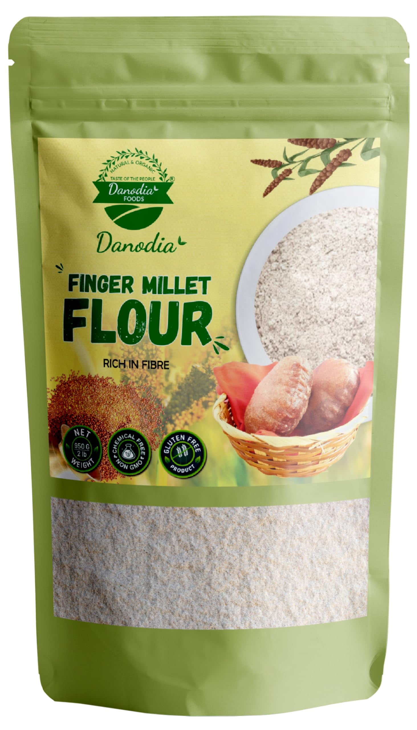 Danodia Foods Finger Millet MMF7 Flour 1 KG (Pack of 1) Pure and ...