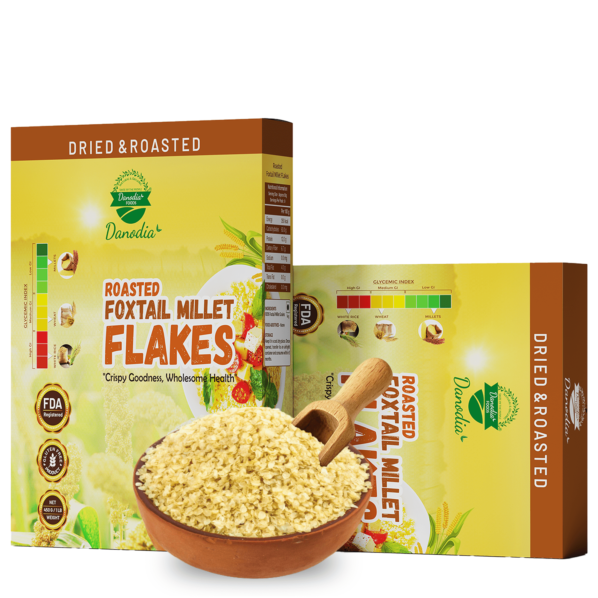 Danodia Foods Foxtail Millet Flakes, Healthy Breakfast Flakes 450g ...