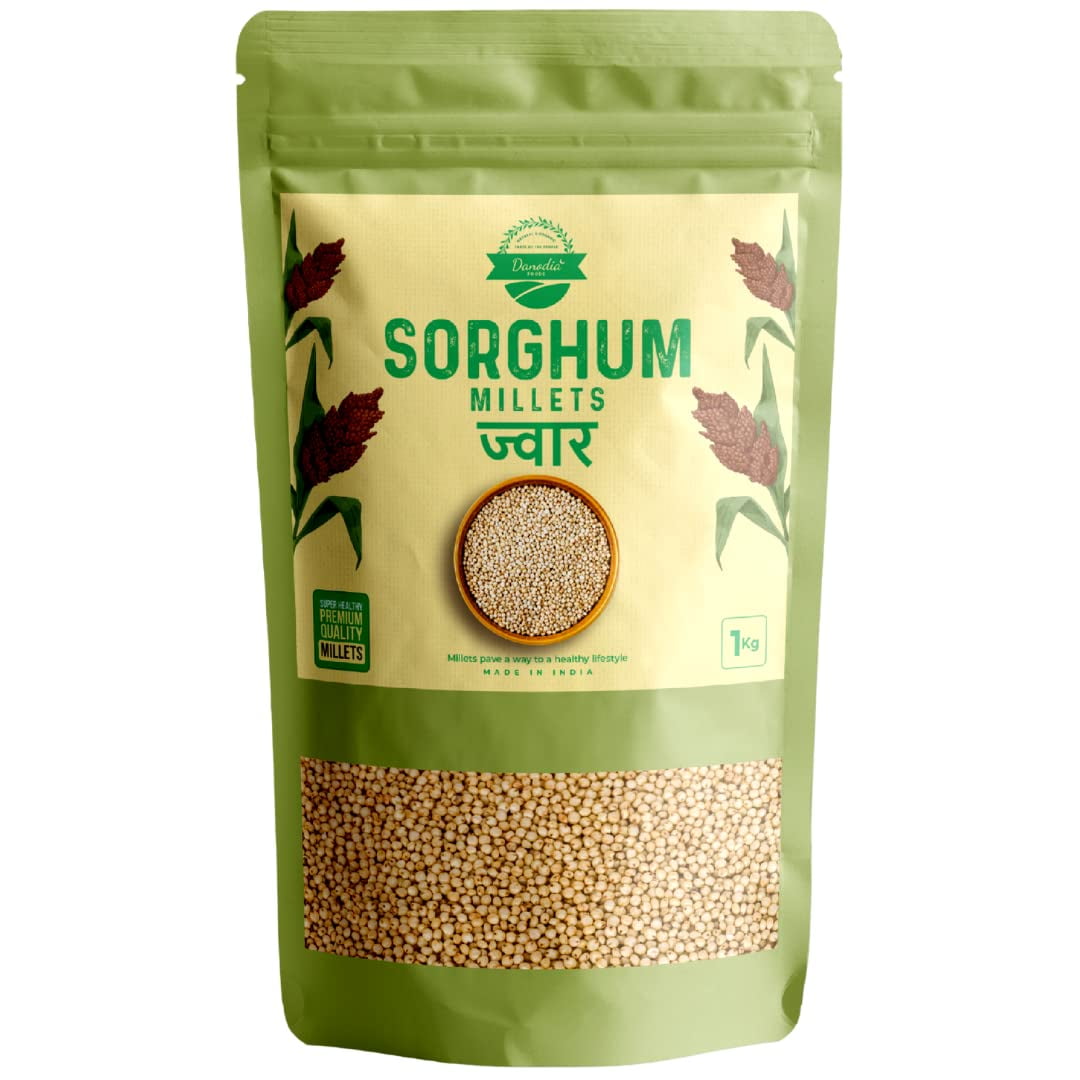 Danodia Foods Organic White Sorghum Millet (Jowar/Jawar), Whole Grain ...