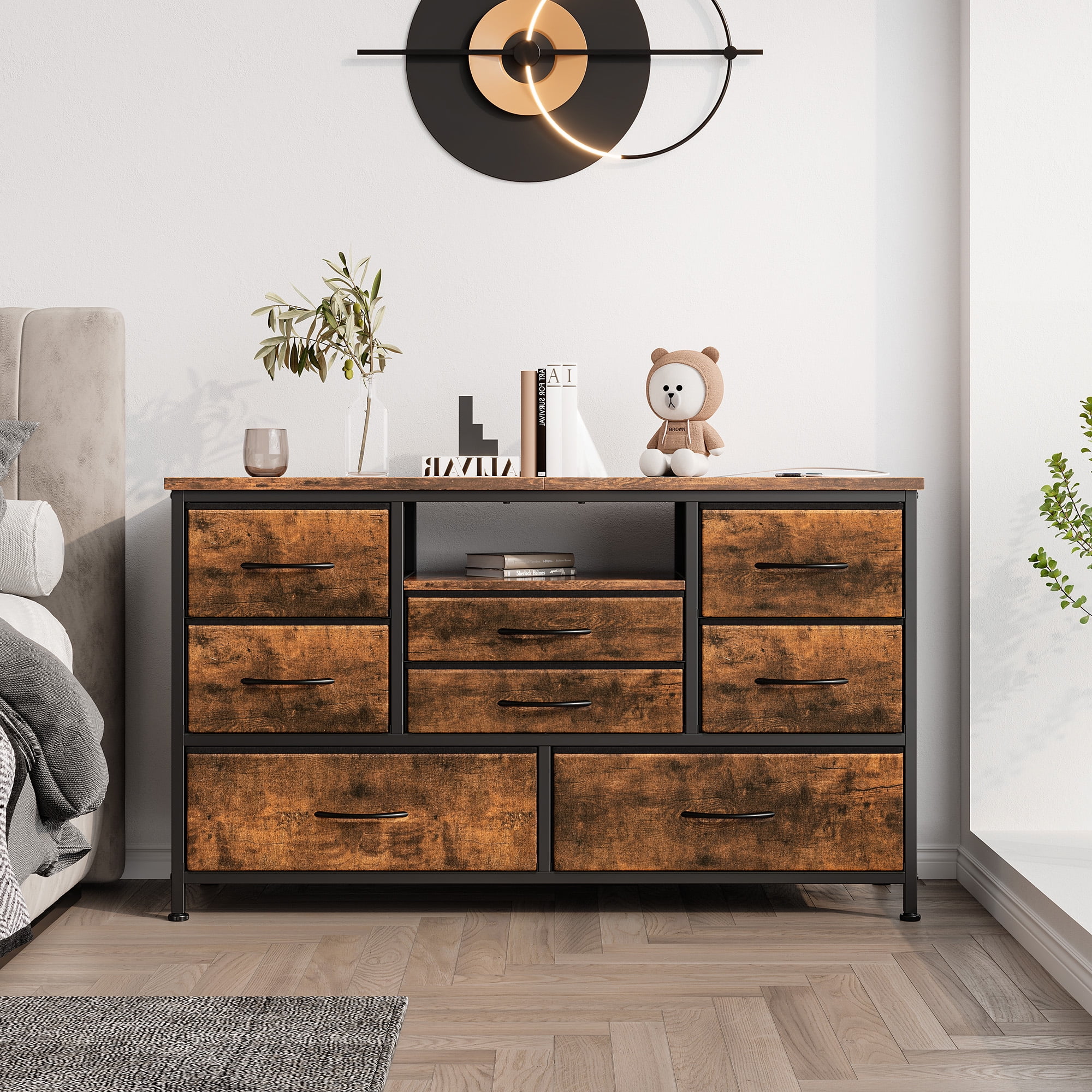 Danolaps Dresser TV Stand with Power Outlet for 55'' Long TV ...