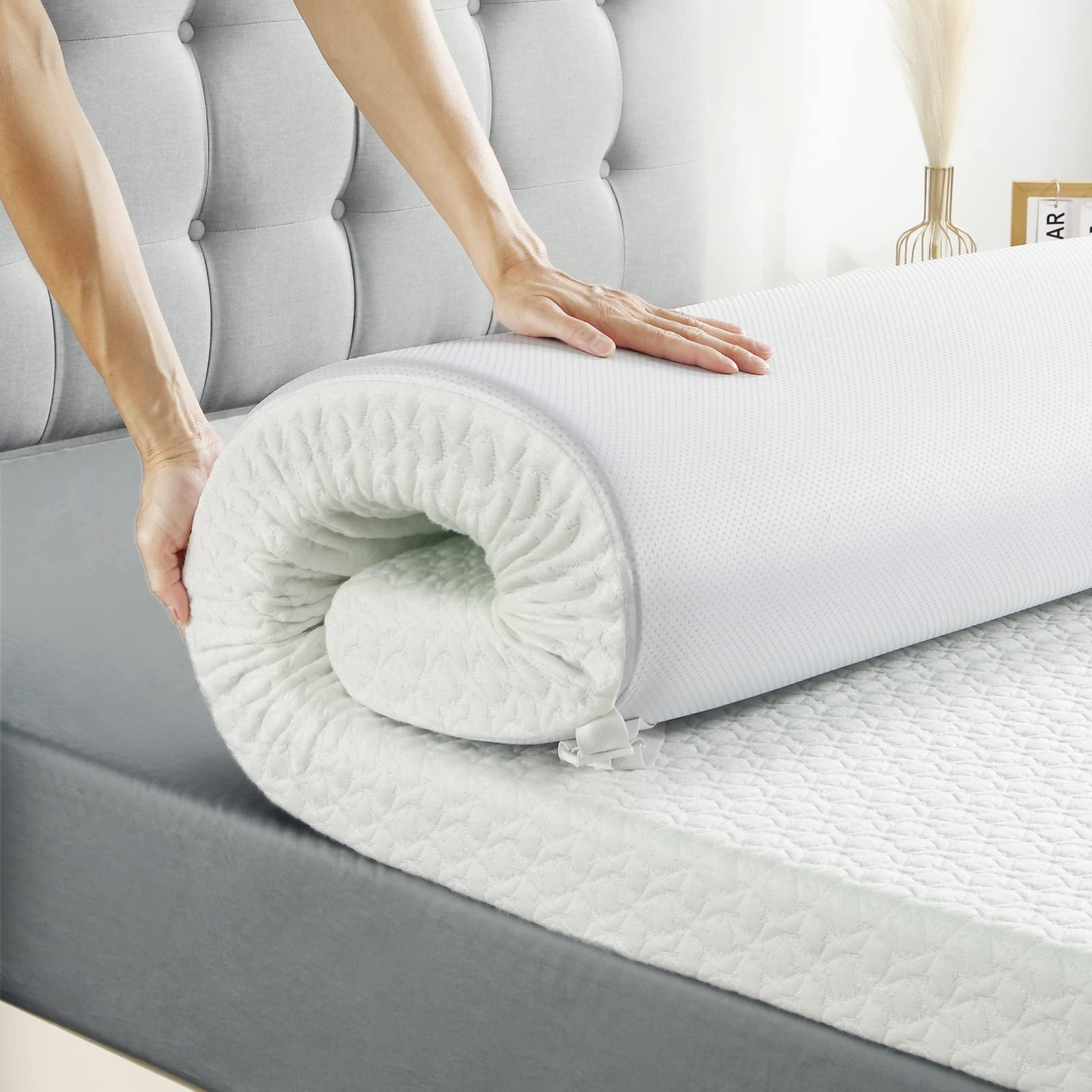 Danolaps Mattress Topper,Medium Firm Memory Foam Mattress Topper with ...